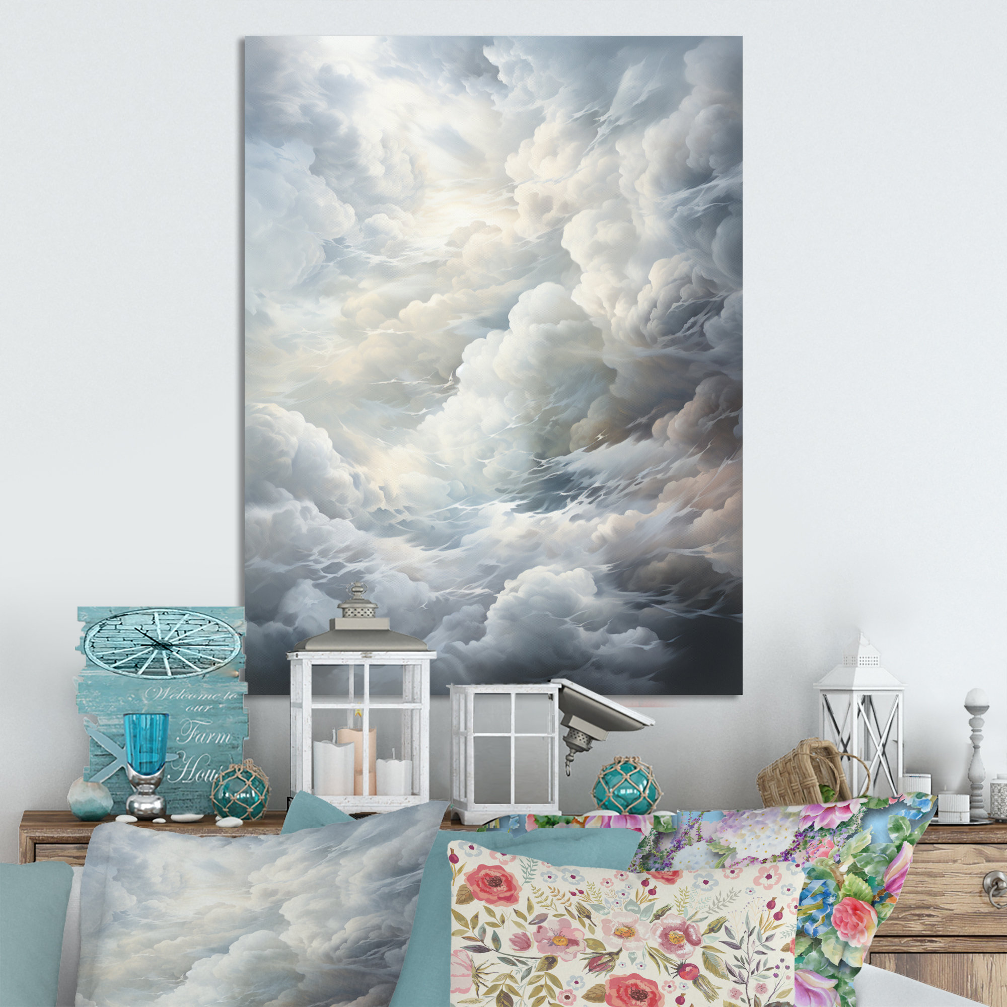 Winston Porter Clouds Whispering Clouds II - Landscape & Nature Metal ...